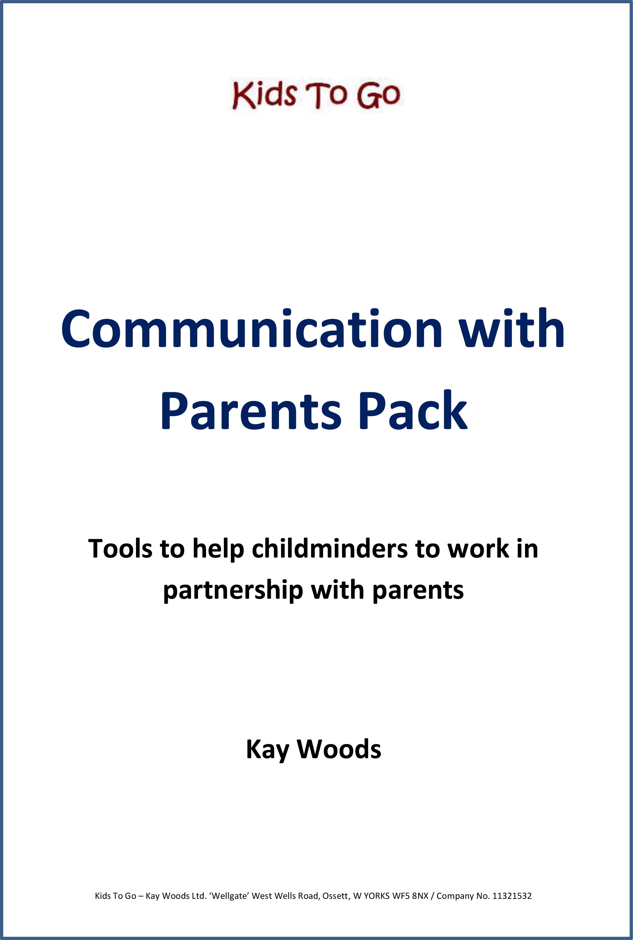 communication with parents pack for childminders – Childminding Best ...